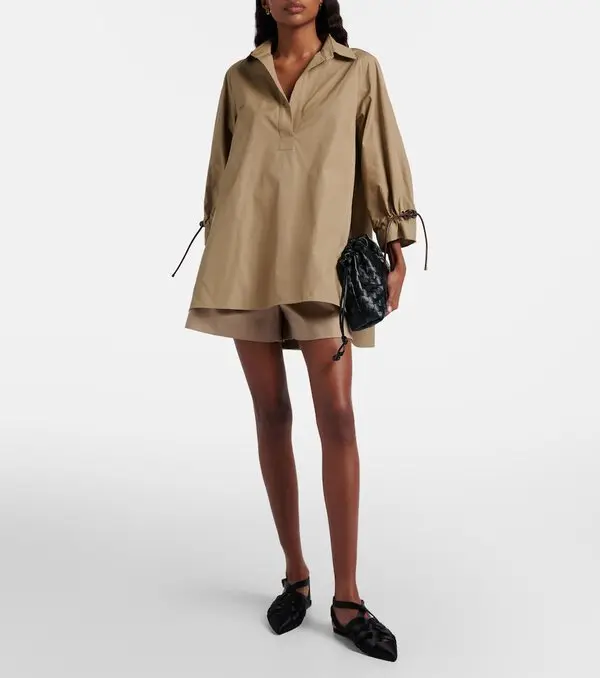 Max Mara Adorni Cotton Poplin Shirt - Beige