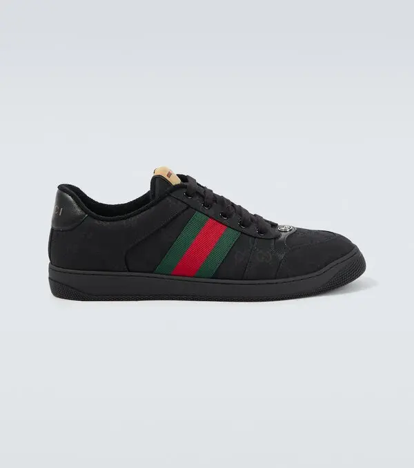 Gucci Screener Gg Canvas Sneakers - Black