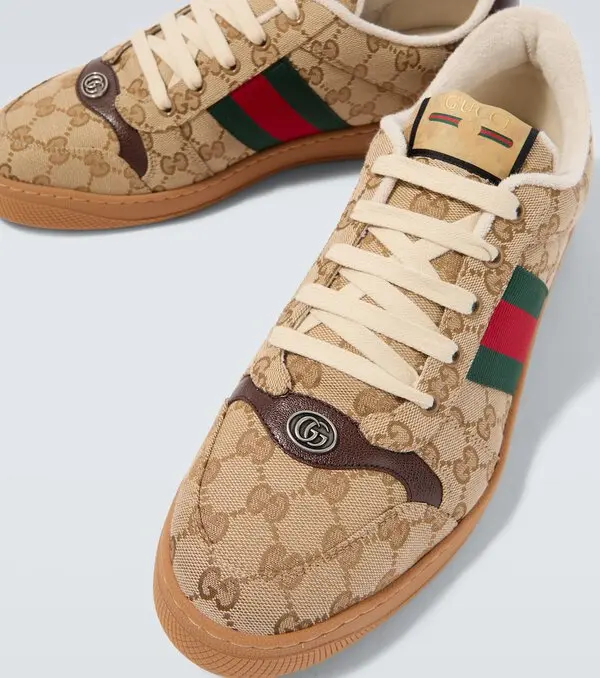 Gucci Screener Gg Canvas Sneakers - Brown