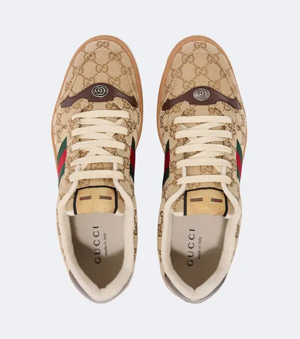 Gucci Screener Gg Canvas Sneakers - Brown