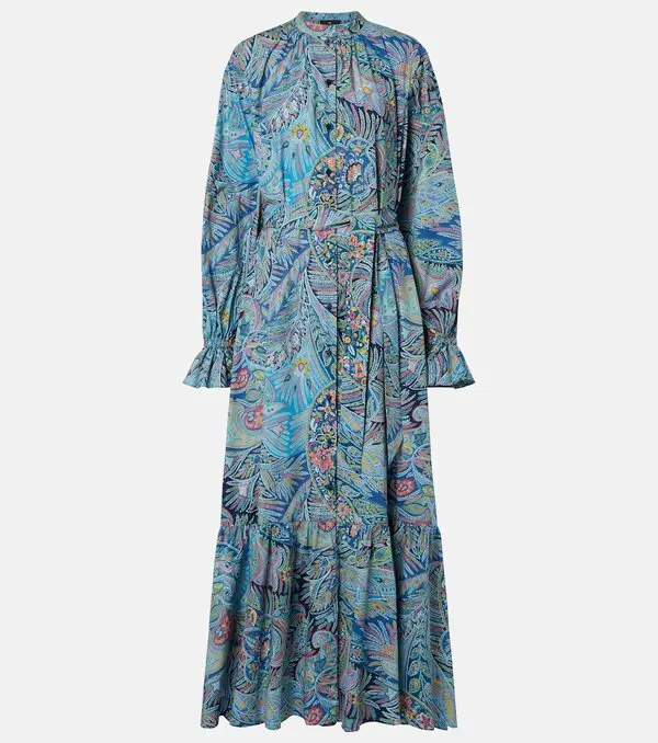 Etro Paisley Cotton-blend Shirt Dress - Multicoloured