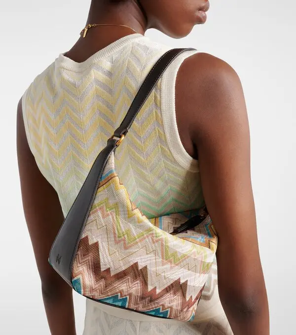 Missoni Leather-trimmed Shoulder Bag
