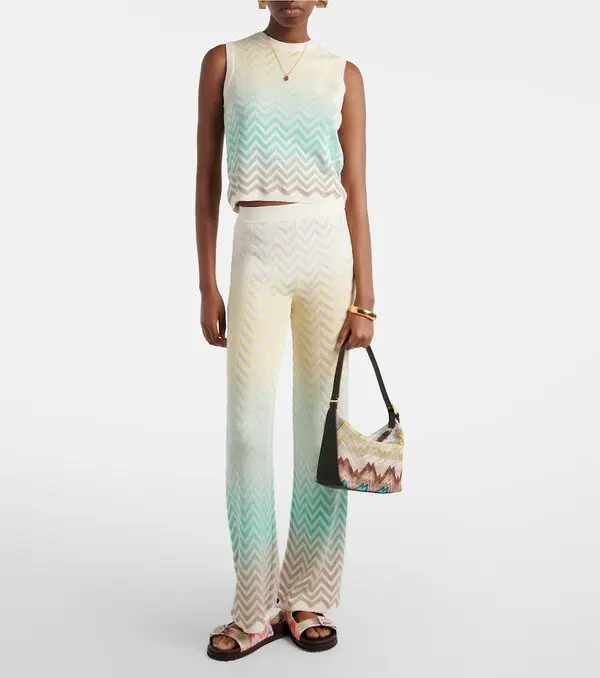 Missoni Leather-trimmed Shoulder Bag