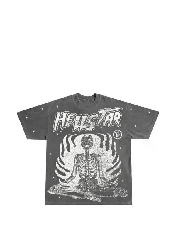 HELLSTAR Skeleton Graphic T-shirt - Grey