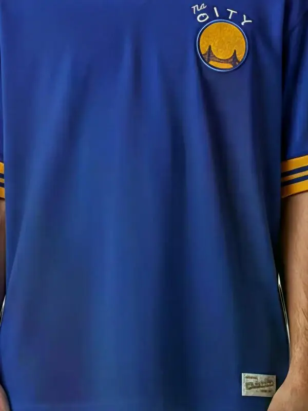Mitchell & Ness Nba Golden State Warriors V-neck T-shirt