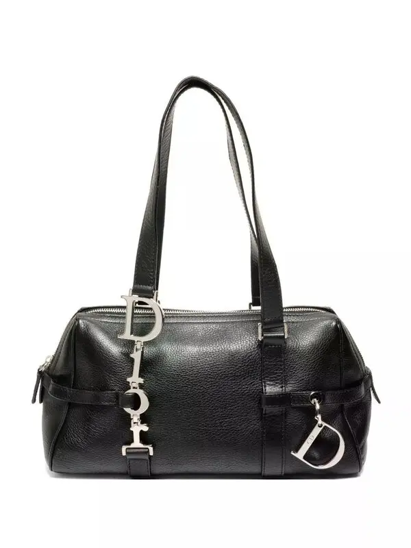 Dior 2005 Charm Leather Tote Bag - Black