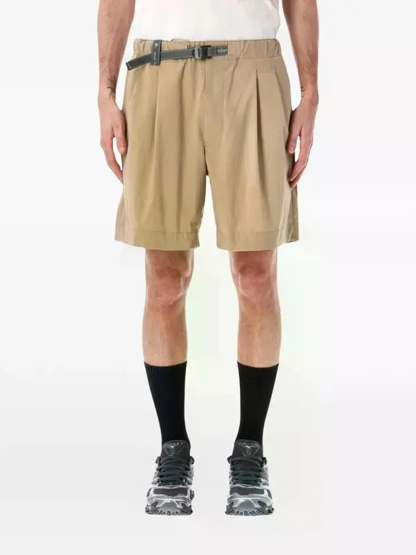 AND WANDER Pleated Belted Shorts