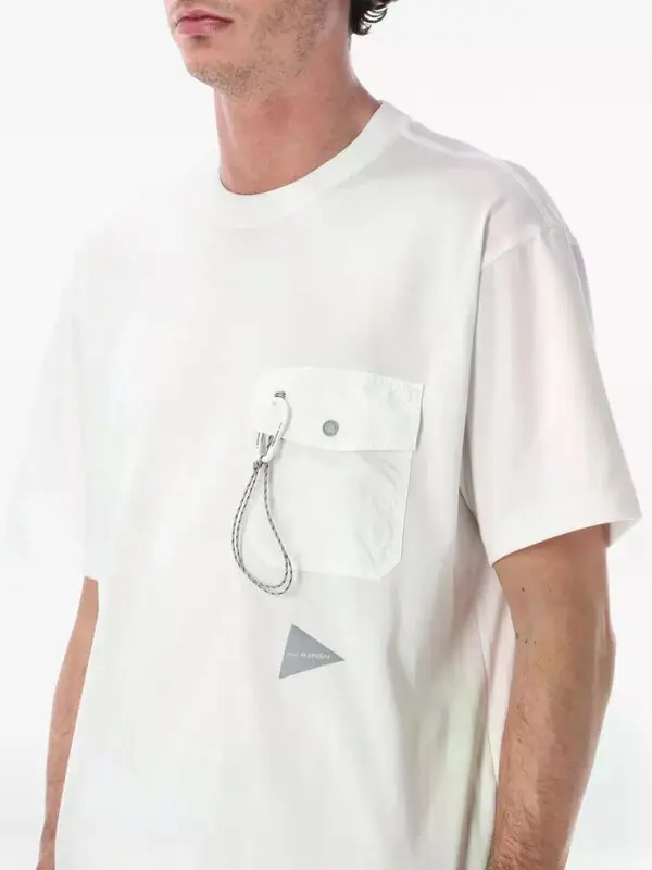 AND WANDER Flap-pocket T-shirt