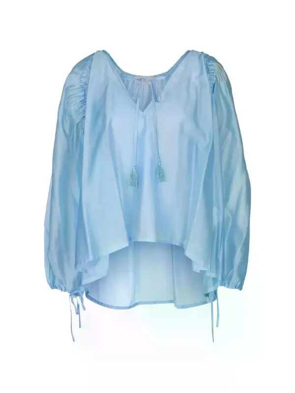 ERMANNO FIRENZE Tassel-detail Blouse - Blue