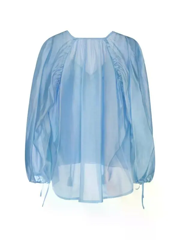 ERMANNO FIRENZE Tassel-detail Blouse - Blue