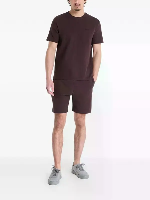Hugo Embroidered-logo T-shirt - Brown