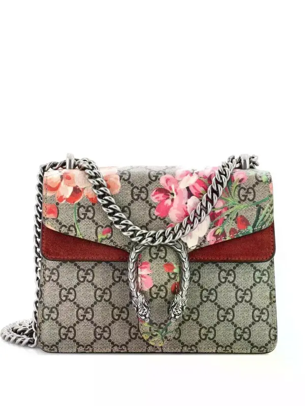 Gucci Dionysus Blooms Print Gg Coated Canvas Mini Shoulder Bag - Brown