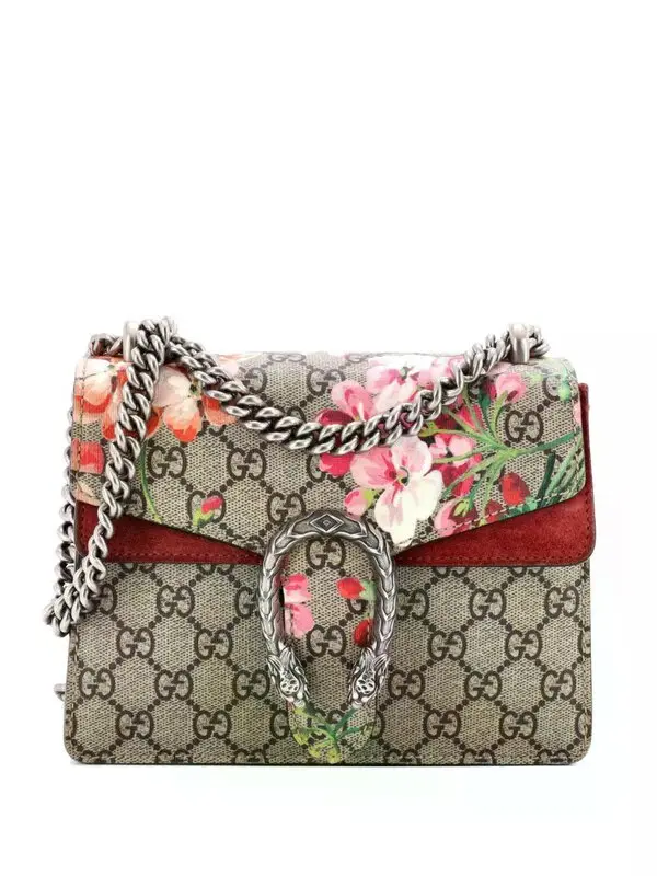 Gucci Dionysus Blooms Print Gg Coated Canvas Mini Shoulder Bag - Red