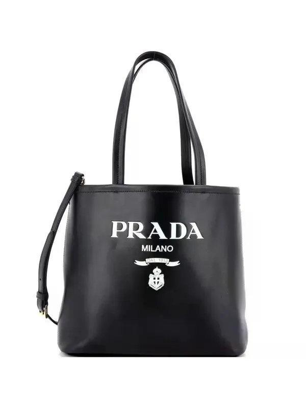Prada Logo Convertible Open Tote Bag