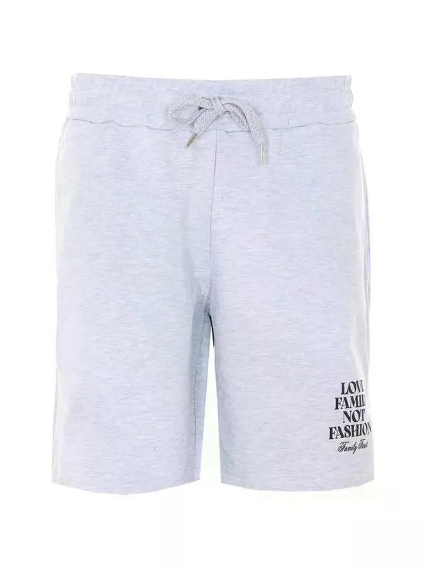 FAMILY FIRST Print Elasticated Waist Shorts - Grey