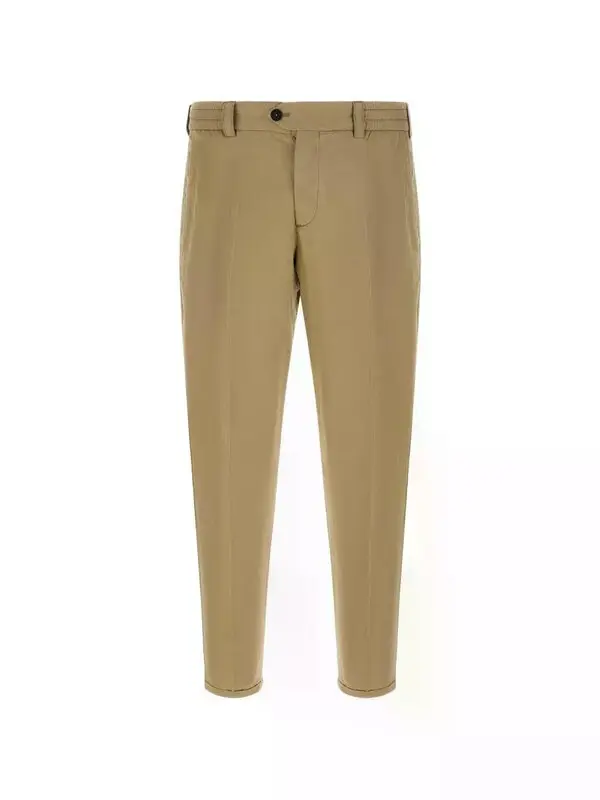 PT TORINO Elastic Waist Ankle Length Trousers - Neutrals