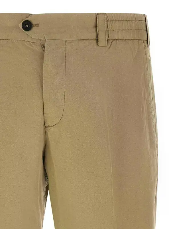 PT TORINO Elastic Waist Ankle Length Trousers - Neutrals