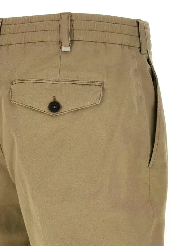 PT TORINO Elastic Waist Ankle Length Trousers - Neutrals