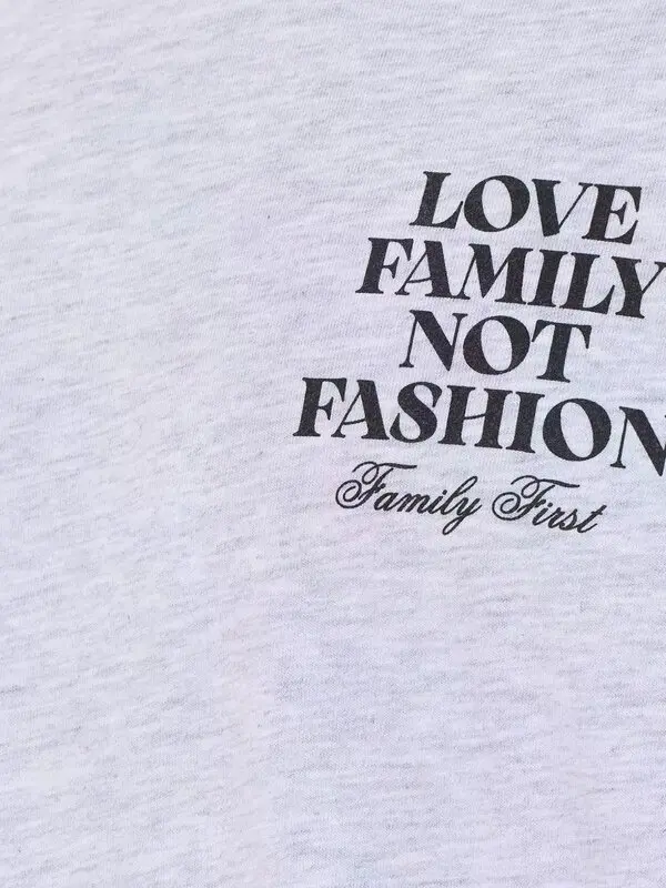 FAMILY FIRST Round Neck Print T-shirt