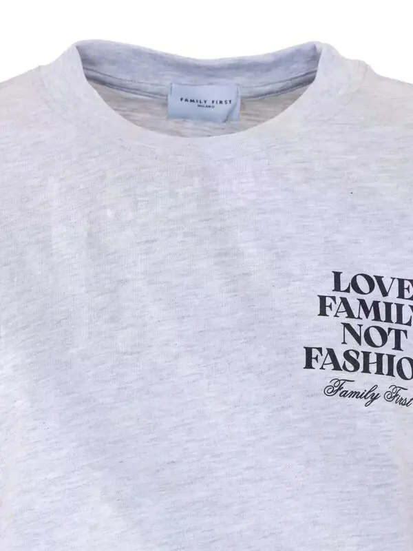 FAMILY FIRST Round Neck Print T-shirt
