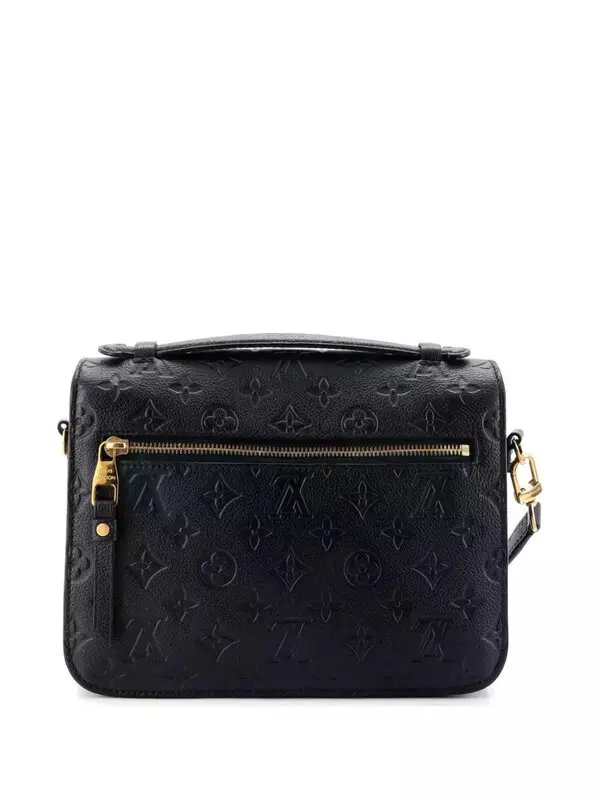 LOUIS VUITTON Pochette Metis Monogram Empreinte Leather Crossbody Bag - Black