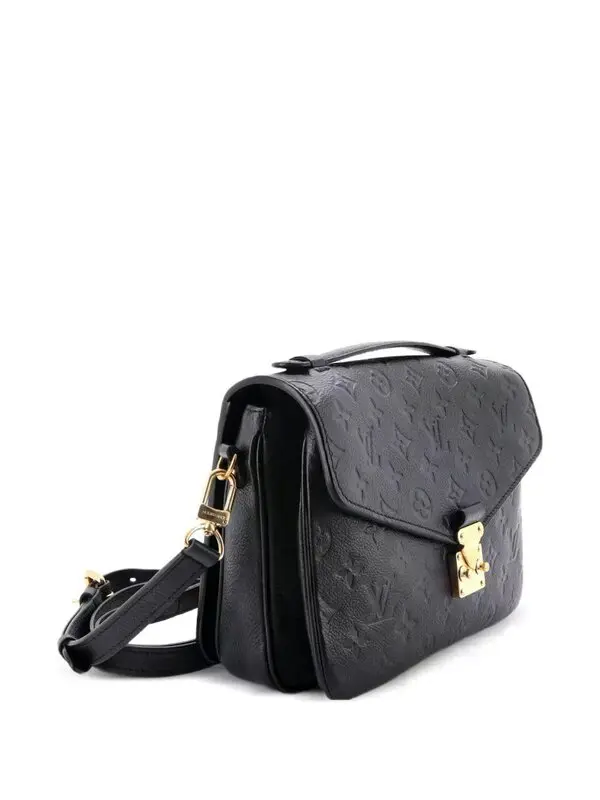 LOUIS VUITTON Pochette Metis Monogram Empreinte Leather Crossbody Bag - Black