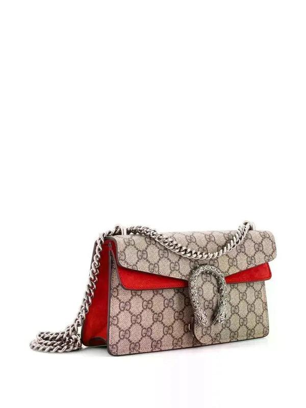 Gucci Dionysus Gg Coated Canvas Small Shoulder Bag With Crystal Embellished Metal - Brown