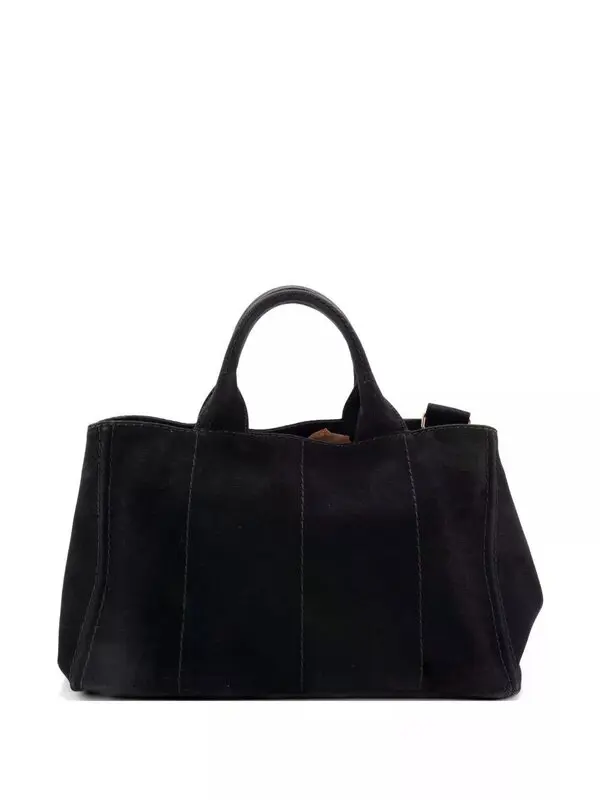 Prada Canapa Convertible Canvas Medium Tote Bag
