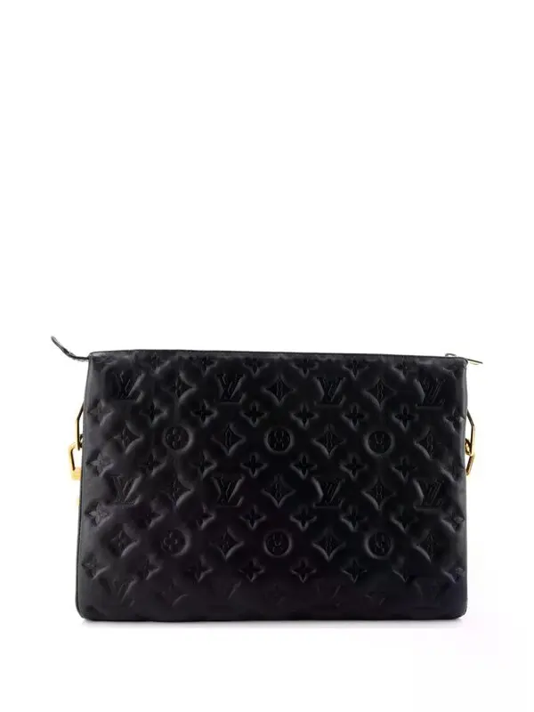 LOUIS VUITTON Coussin Mm Crossbody Bag Monogram Embossed Lambskin - Black