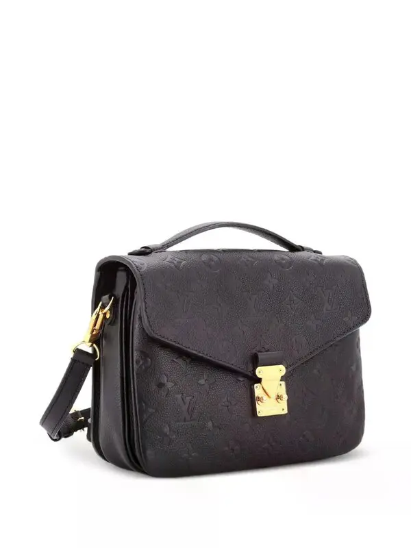 LOUIS VUITTON Pochette Metis Monogram Empreinte Leather - Black