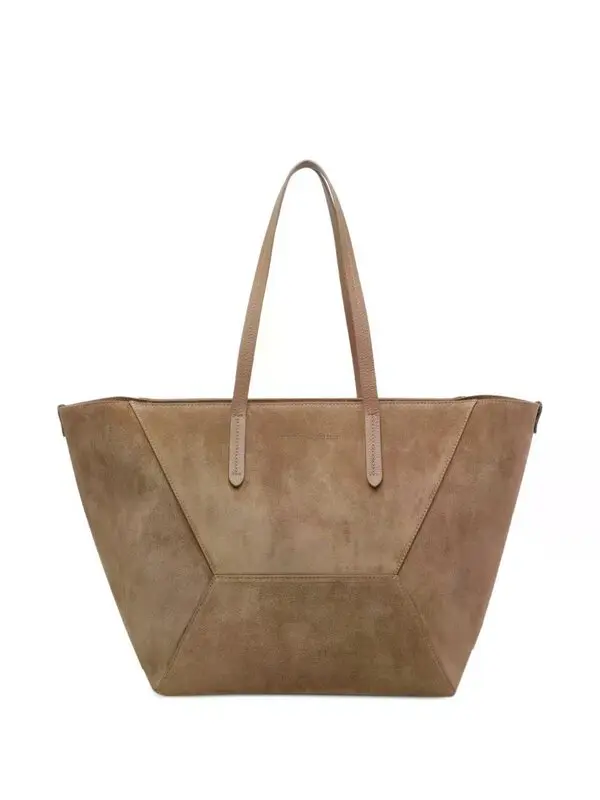 Brunello Cucinelli Tote Bag With Removable Pouch - Neutrals
