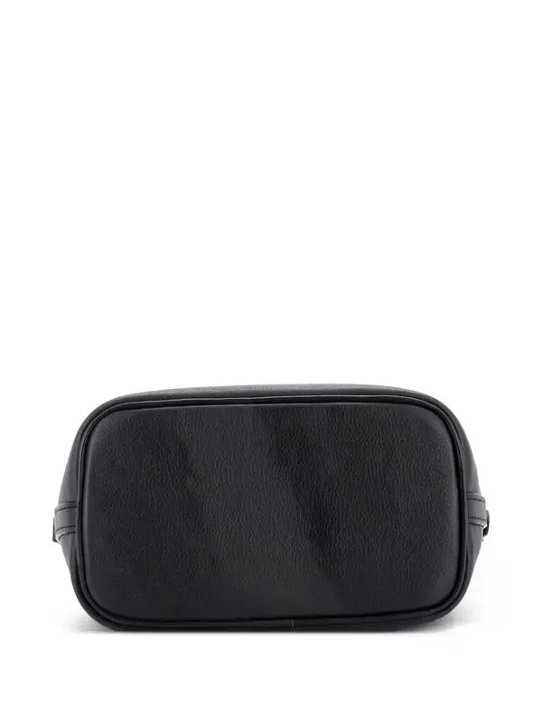 LOUIS VUITTON Lock And Walk Leather Bucket Bag - Black