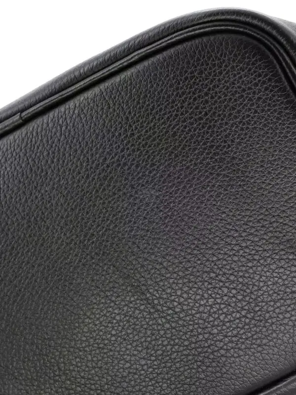 LOUIS VUITTON Lock And Walk Leather Bucket Bag - Black