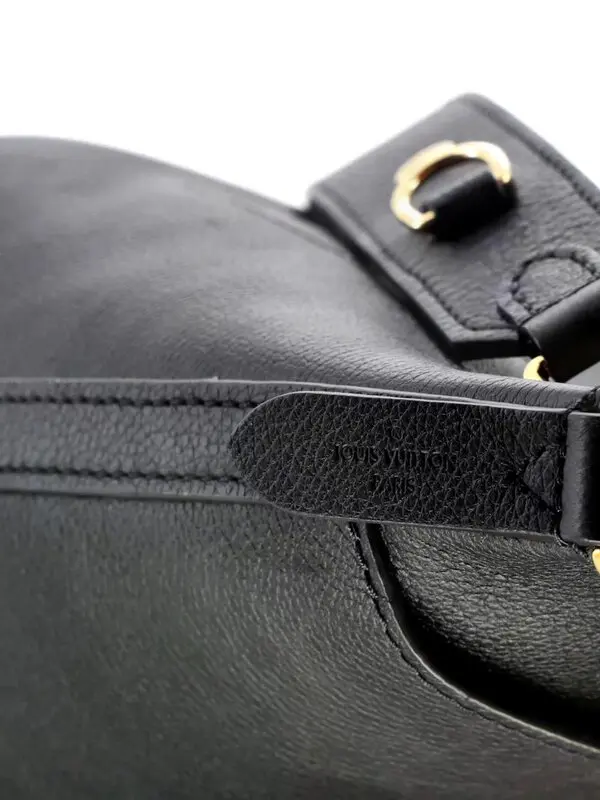 LOUIS VUITTON Lock And Walk Leather Bucket Bag - Black