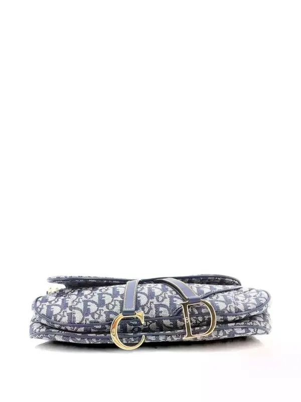 Dior Vintage Diorissimo Canvas Double Saddle Bag