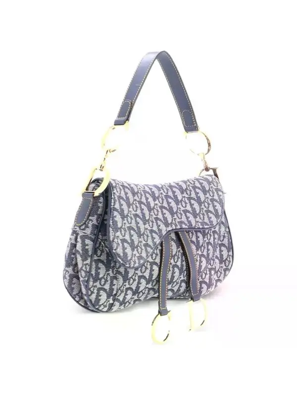 Dior Vintage Diorissimo Canvas Double Saddle Bag