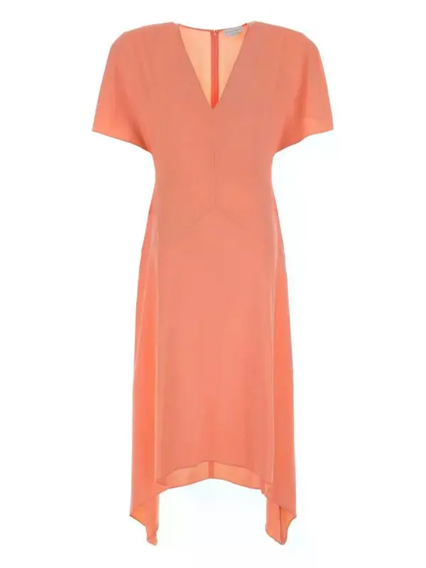Stella McCartney V-neck Midi Dress - Orange