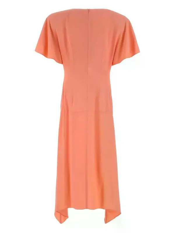 Stella McCartney V-neck Midi Dress - Orange
