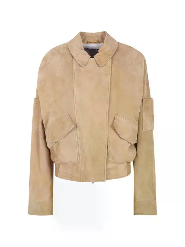 DRHOPE Pocket Suede Jacket - Neutrals