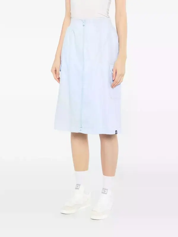 AGNES B. Checked Zip Pocket Skirt