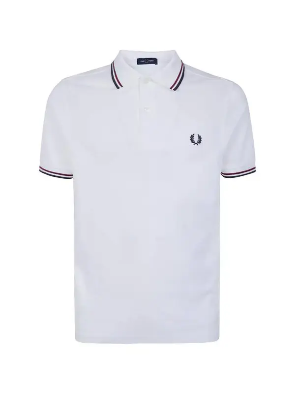 Fred Perry Logo-embroidered Polo Shirt - White