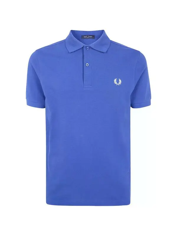 Fred Perry Logo-embroidered Polo Shirt - Blue