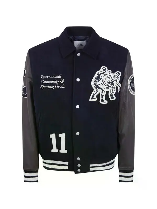 LES DEUX Basket Varsity Jacket - Blue
