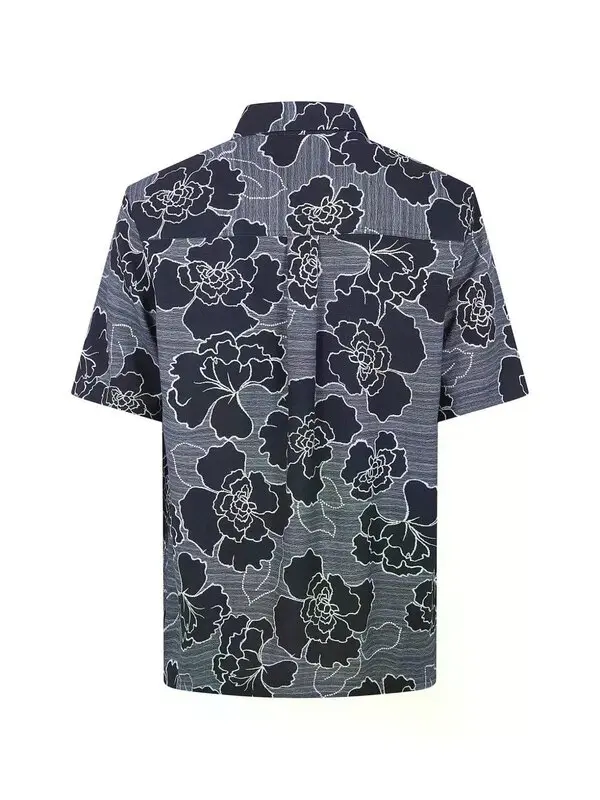 LES DEUX Charlie Poppy Floral Shirt - Blue