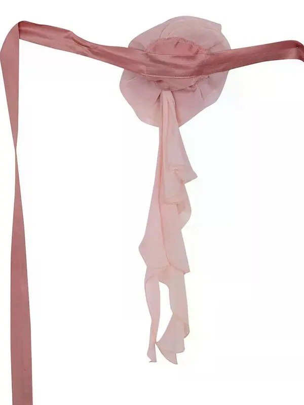 BLUGIRL Floral Silk Ruffled Dress - Pink