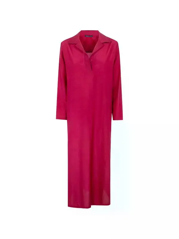 LAURA URBINATI Colla Silk Dress - Red