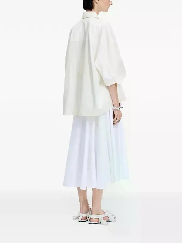 JNBY Pleated Shirt With Chest Pocket - White