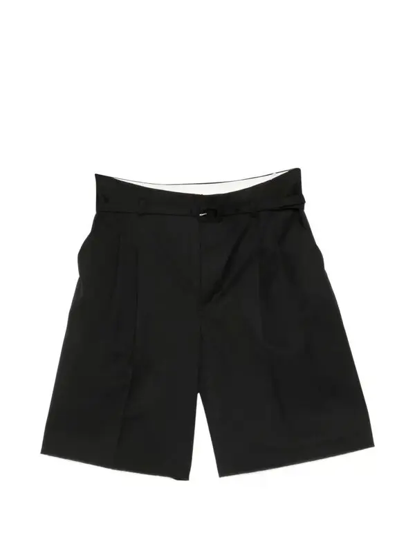 LESS Belted Tailored Shorts - Black