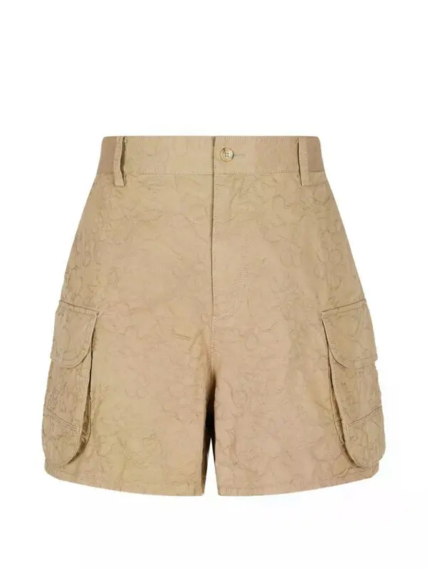 JNBY Floral-embroidered Shorts - Neutrals