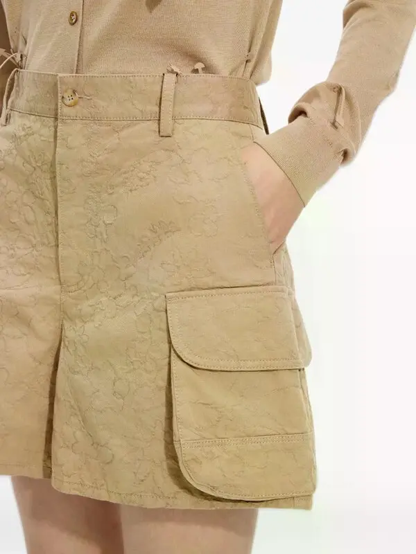 JNBY Floral-embroidered Shorts - Neutrals